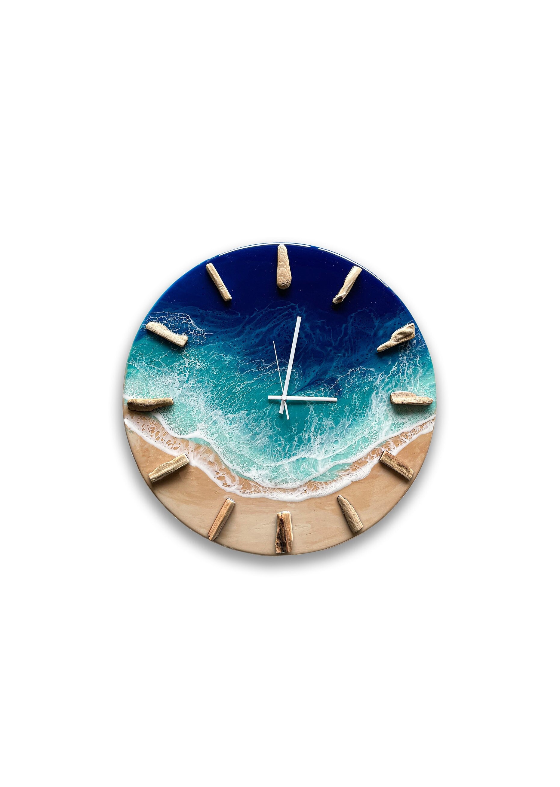 Ocean Clock With Driftwood Numbers - Etsy