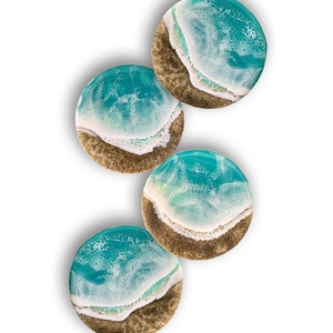 Resin Wave Coasters, Set of 4 - Etsy