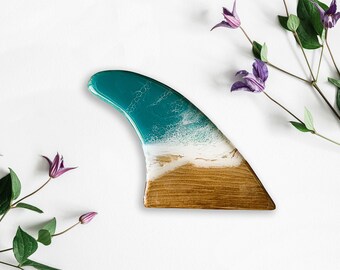 Resin Surfboard With Blue or Aqua Waves - Etsy