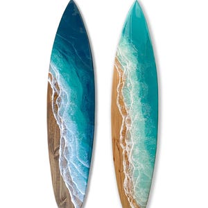 6' Ocean Surfboard With Waterfall Edge, Surfboard Wall Art - Etsy
