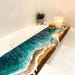 Live Edge Bath Board With Ocean Waves, Black Walnut Wood - Etsy