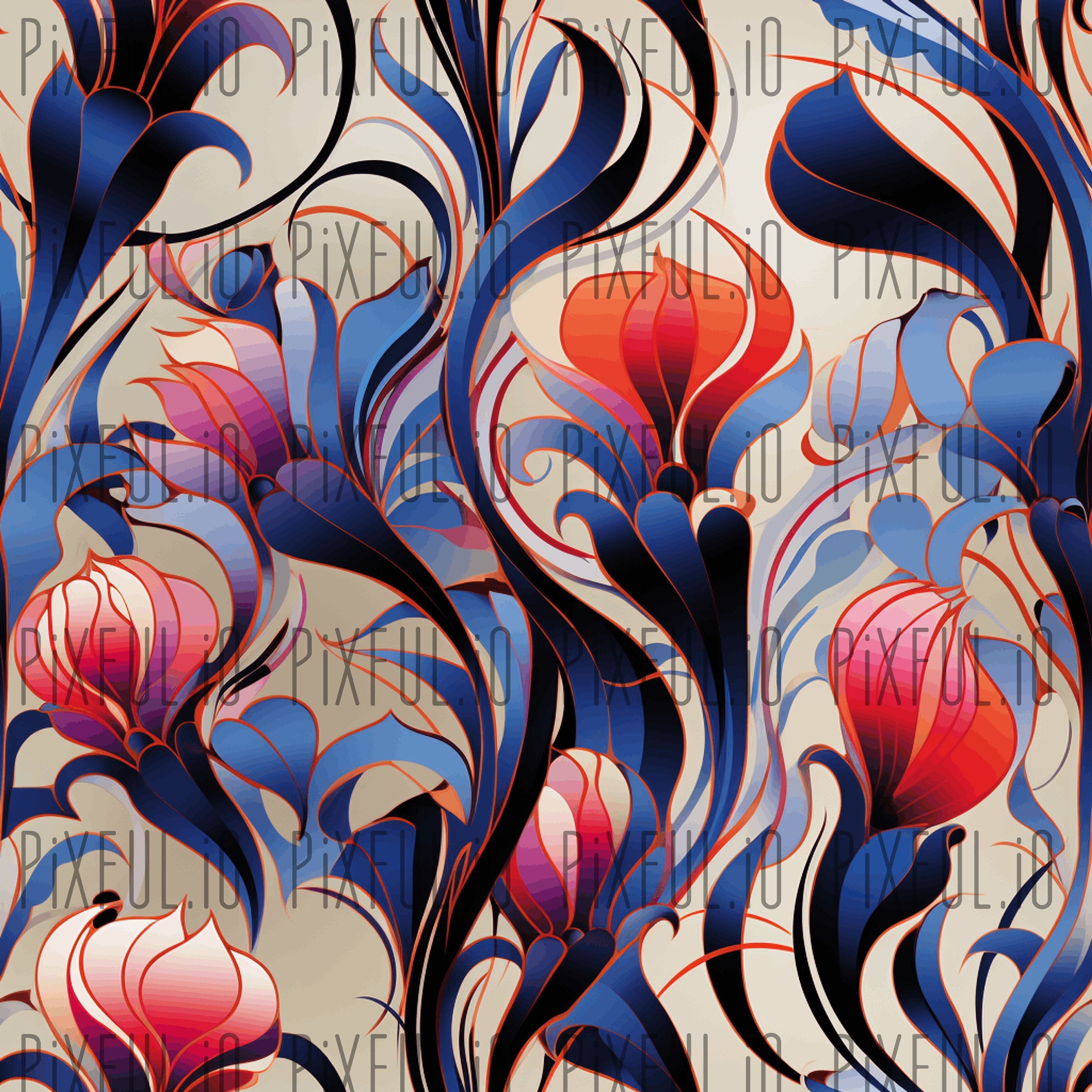 Seamless Mackintosh Pattern Patterns, Digital Paper 24 Pack, Junk ...