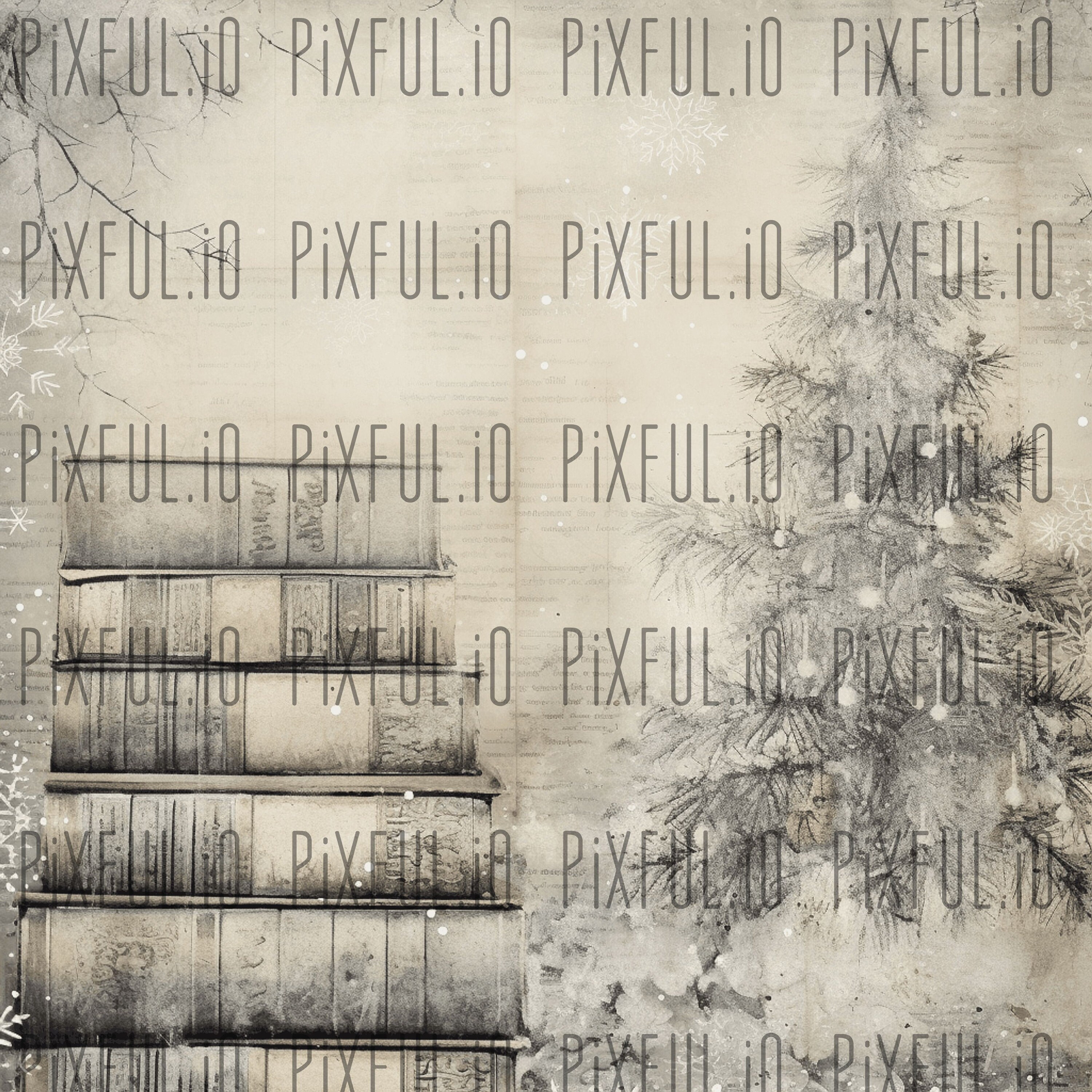 Christmas Paper, Muted Tones Digital Paper 24 Pack, Junk Journal Kit ...