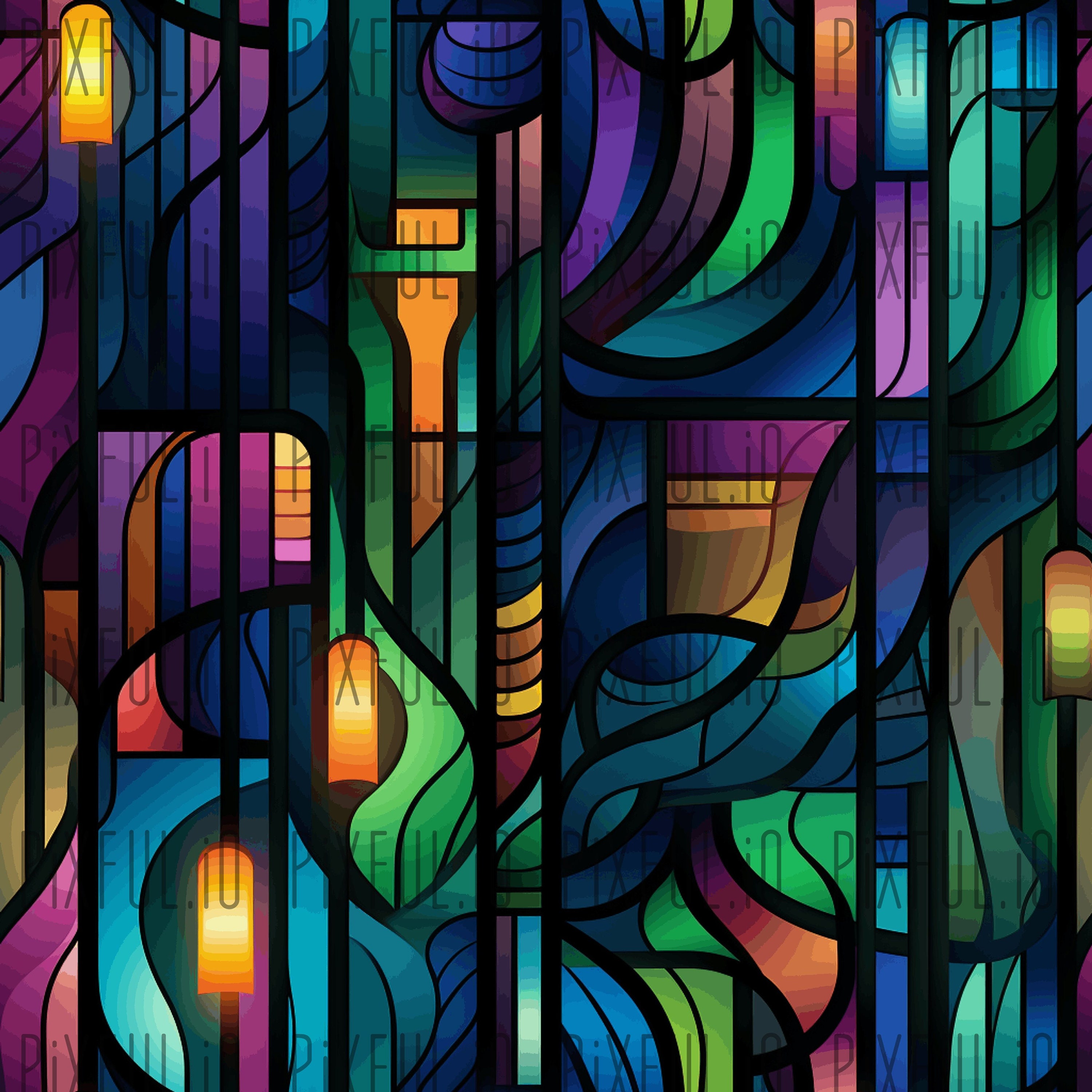 Seamless Mackintosh Pattern Patterns, Digital Paper 24 Pack, Junk ...