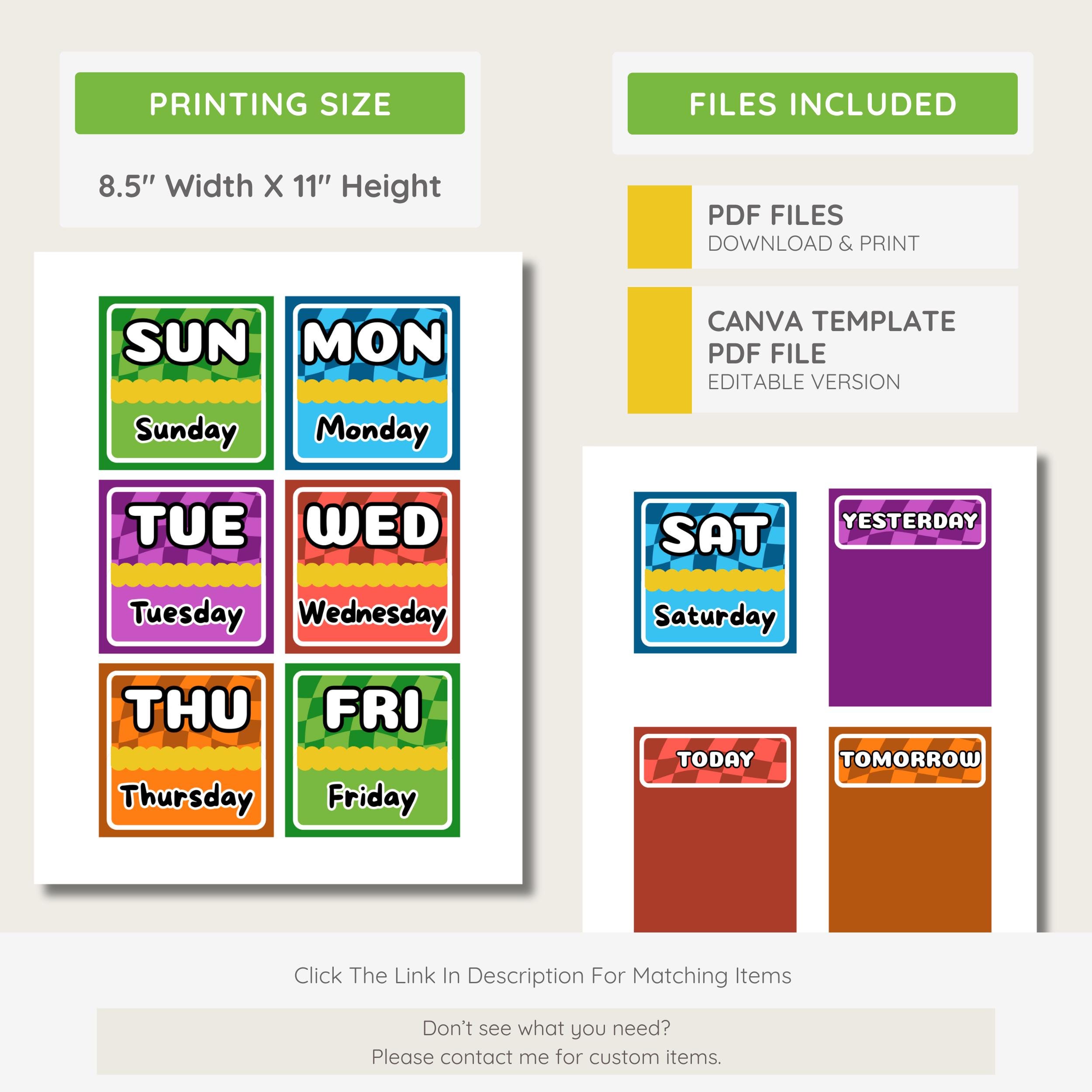Dinosaur Classroom Calendar Kit: Editable Printable Theme (canva ...