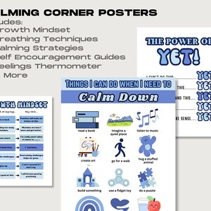 Ocean Theme Calming Corner Posters, Printable & Editable Breathing ...