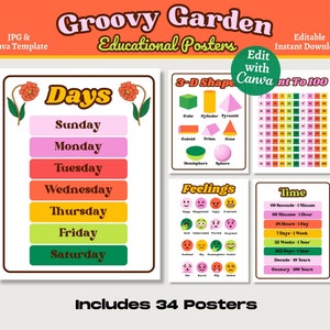 Groovy Educational Posters, Printable & Editable Primary Ed Posters ...