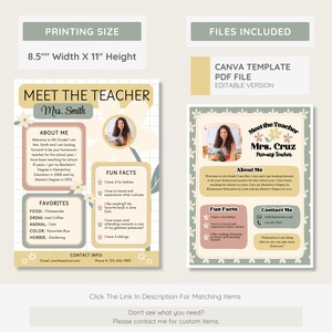 Meet the Teacher Printable, Editable Teacher Introduction Letter, Boho ...