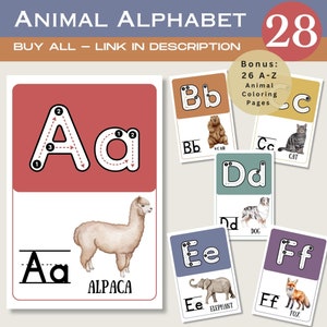 Animal Alphabet A-Z Coloring Pages, Pre-k Alphabet Coloring Pages ...