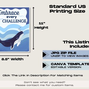 Ocean Theme Growth Mindset Posters, Printable & Editable Inspirational ...