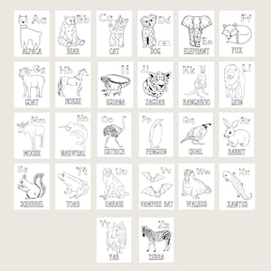 Animal Alphabet A-Z Coloring Pages, Pre-k Alphabet Coloring Pages ...