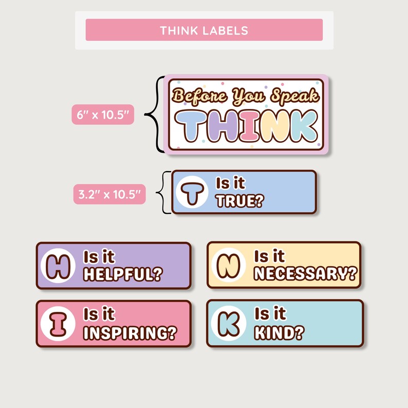 Before You Speak Think Classroom Poster, Printable & Editable Classroom ...