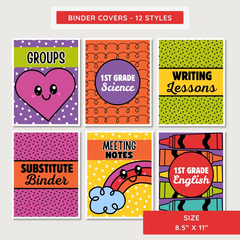 Rainbow Teacher Binder Covers: Editable Classroom Decor (canva Template ...