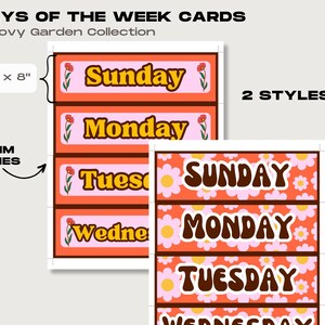 Groovy Flip Calendar, Printable & Editable Flip Calendar, Sight Words ...