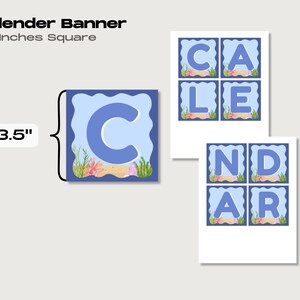 Ocean Theme Calendar Bundle, Printable & Editable Classroom Calendar ...
