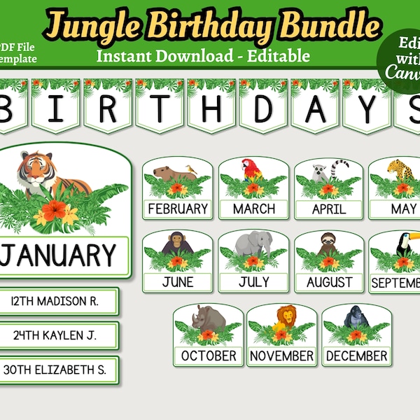 Jungle Birthday - Etsy
