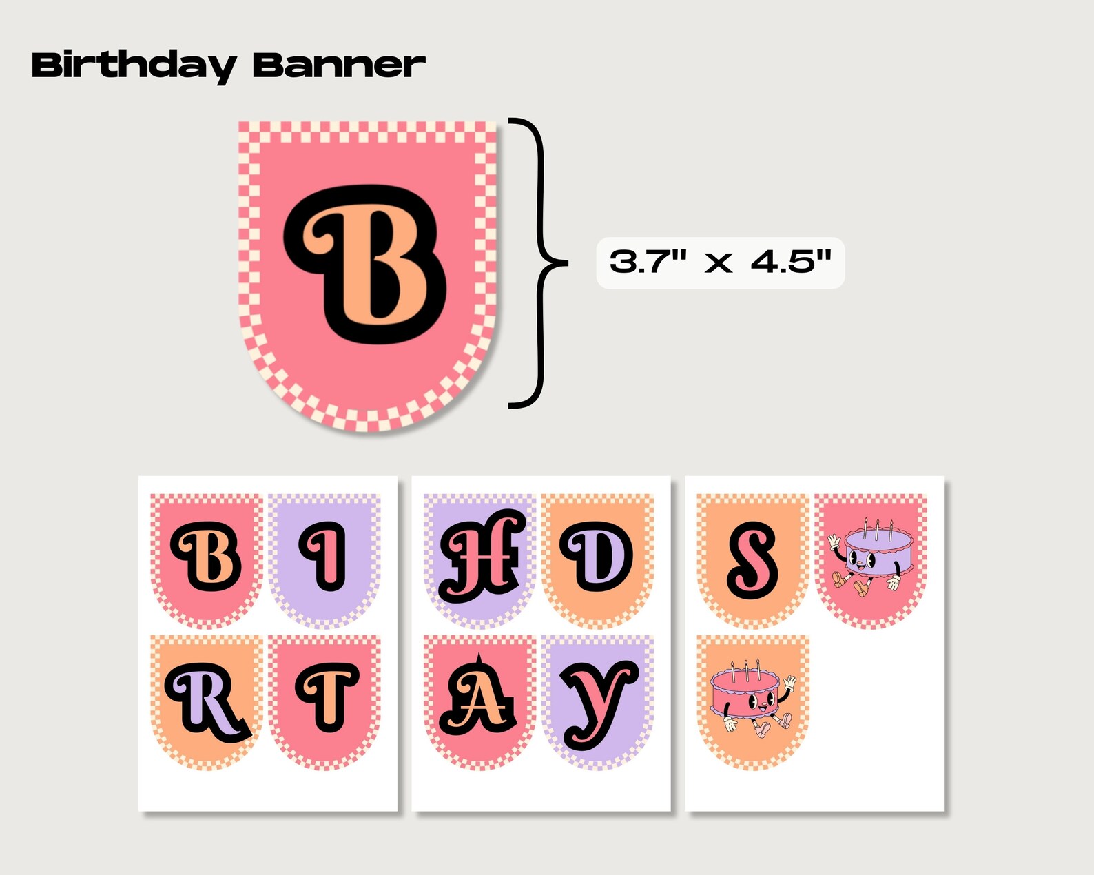 Retro Birthday Bundle, Editable Classroom Birthdays Display, Printable ...