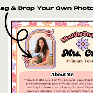 Retro Meet the Teacher Printable, Editable Teacher Introduction Letter ...