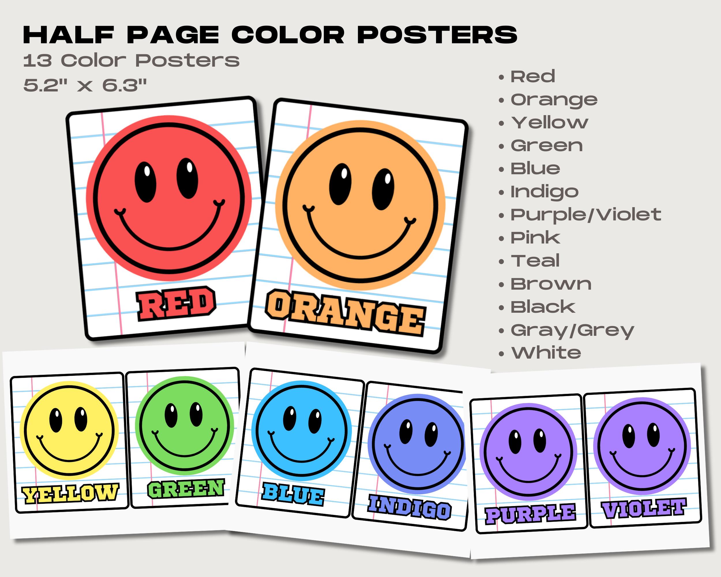 Editable Pastel Color Posters, Printable Classroom Color Posters ...