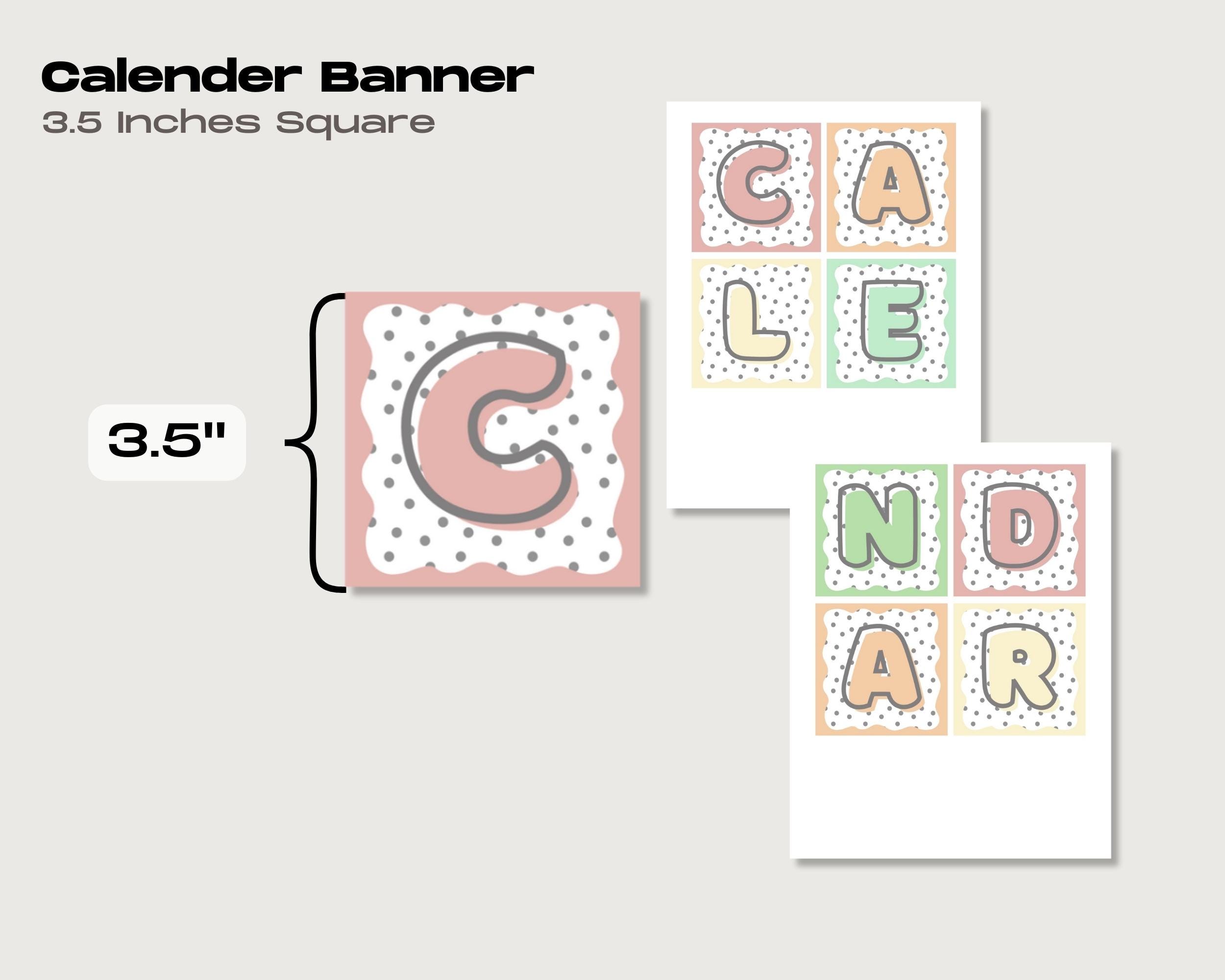 Calming Modern Classroom Calendar Bundle, Printable & Editable Calendar ...