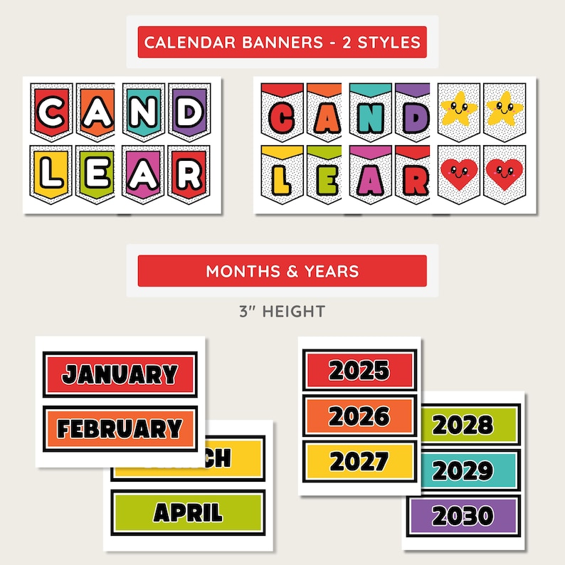 Rainbow Classroom Calendar Bundle: Printable Weather Station (canva ...