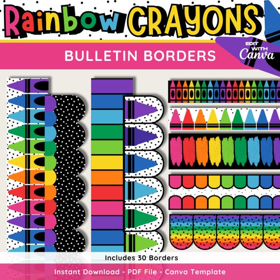 Crayon Bulletin Board Borders