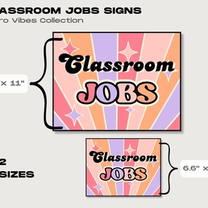 Retro Classroom Jobs Printable, Editable Classroom Jobs Display ...
