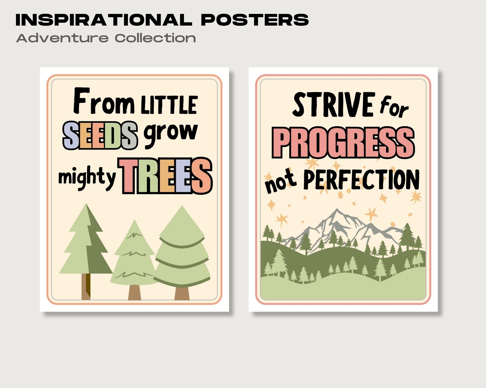 Classroom Inspirational Posters, Printable & Editable Growth Mindset ...