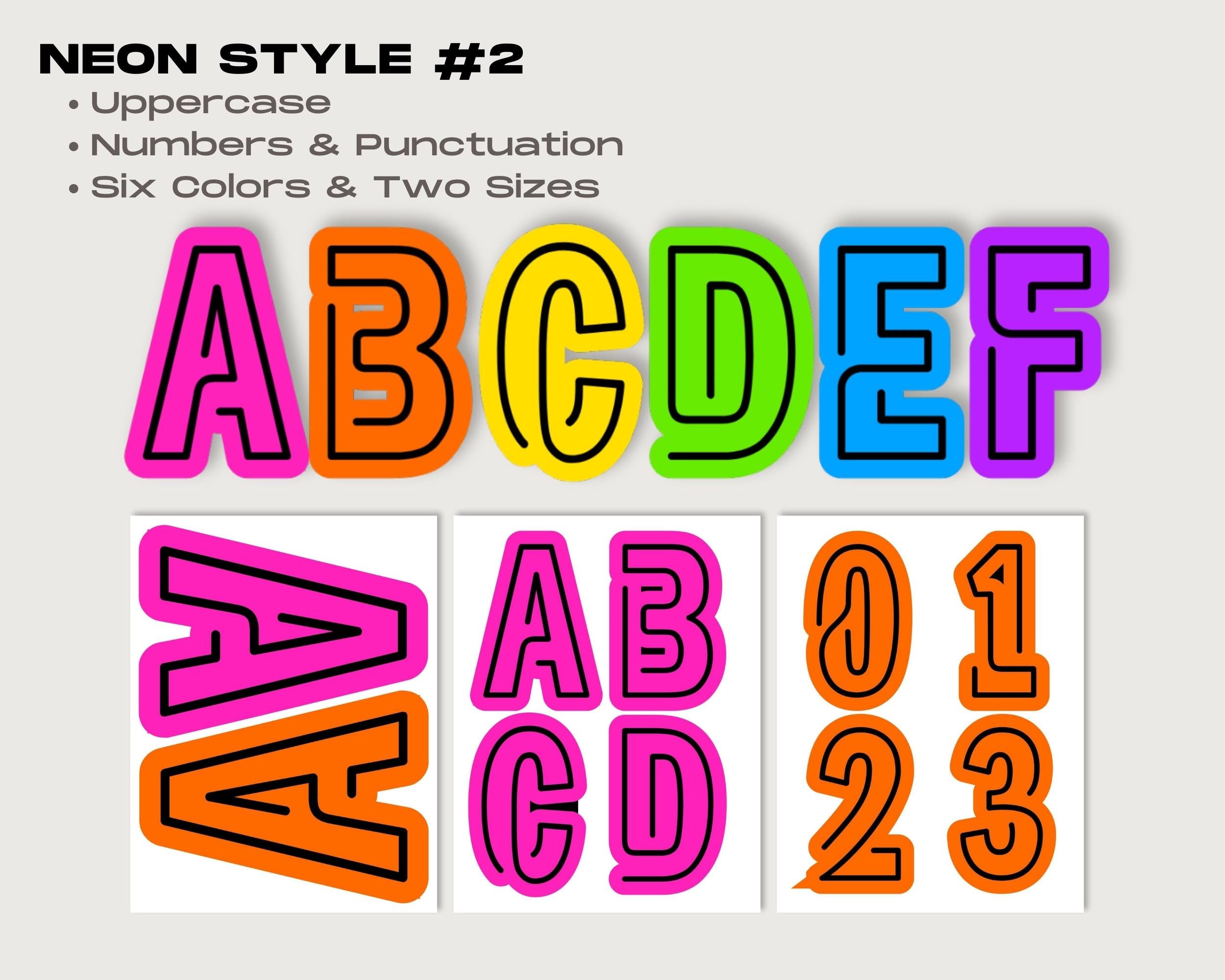 Neon Party Bulletin Board Kit: Editable Letters, Borders, Banners ...