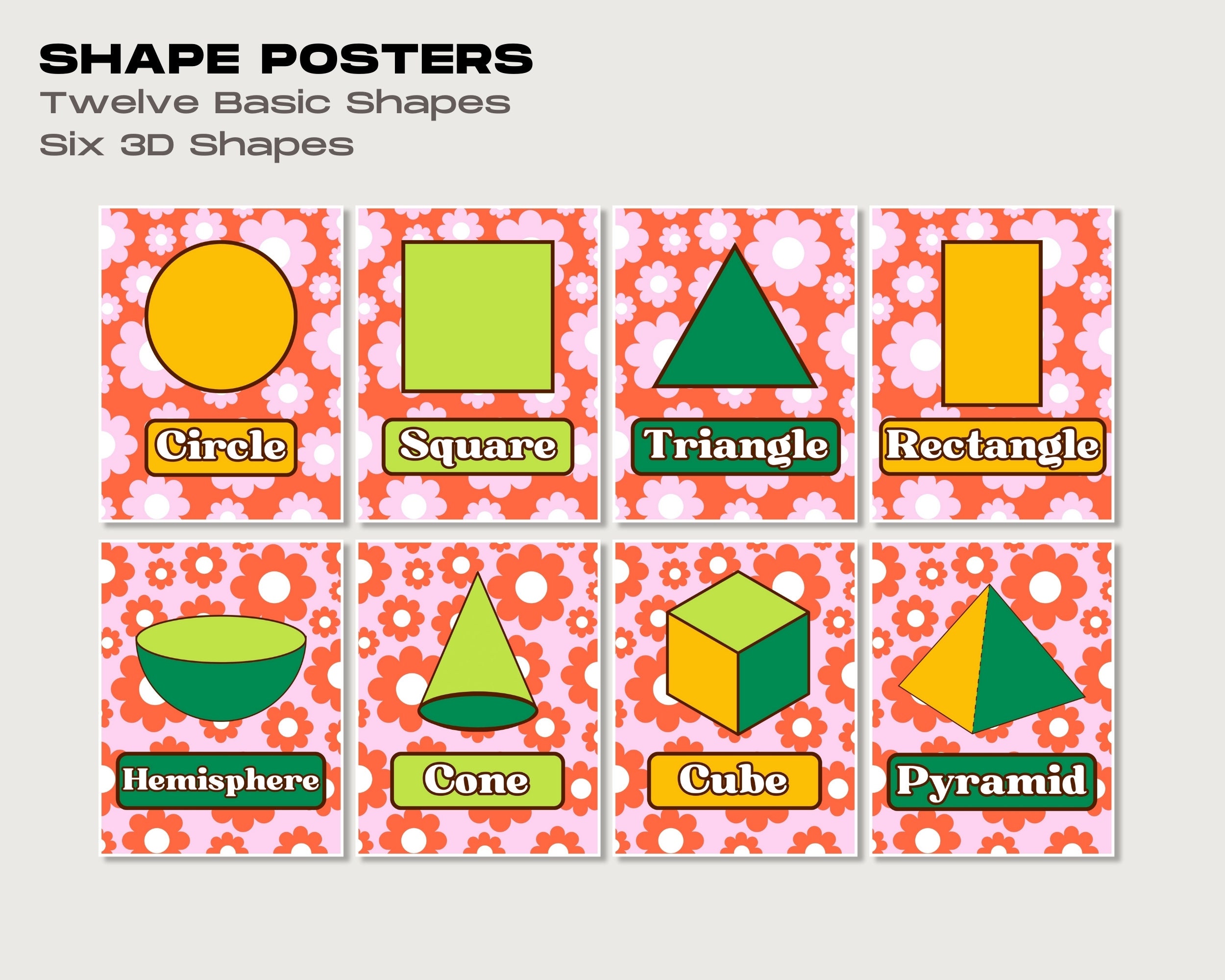 Groovy Garden Learning Posters, Printable & Editable Alphabet Posters ...