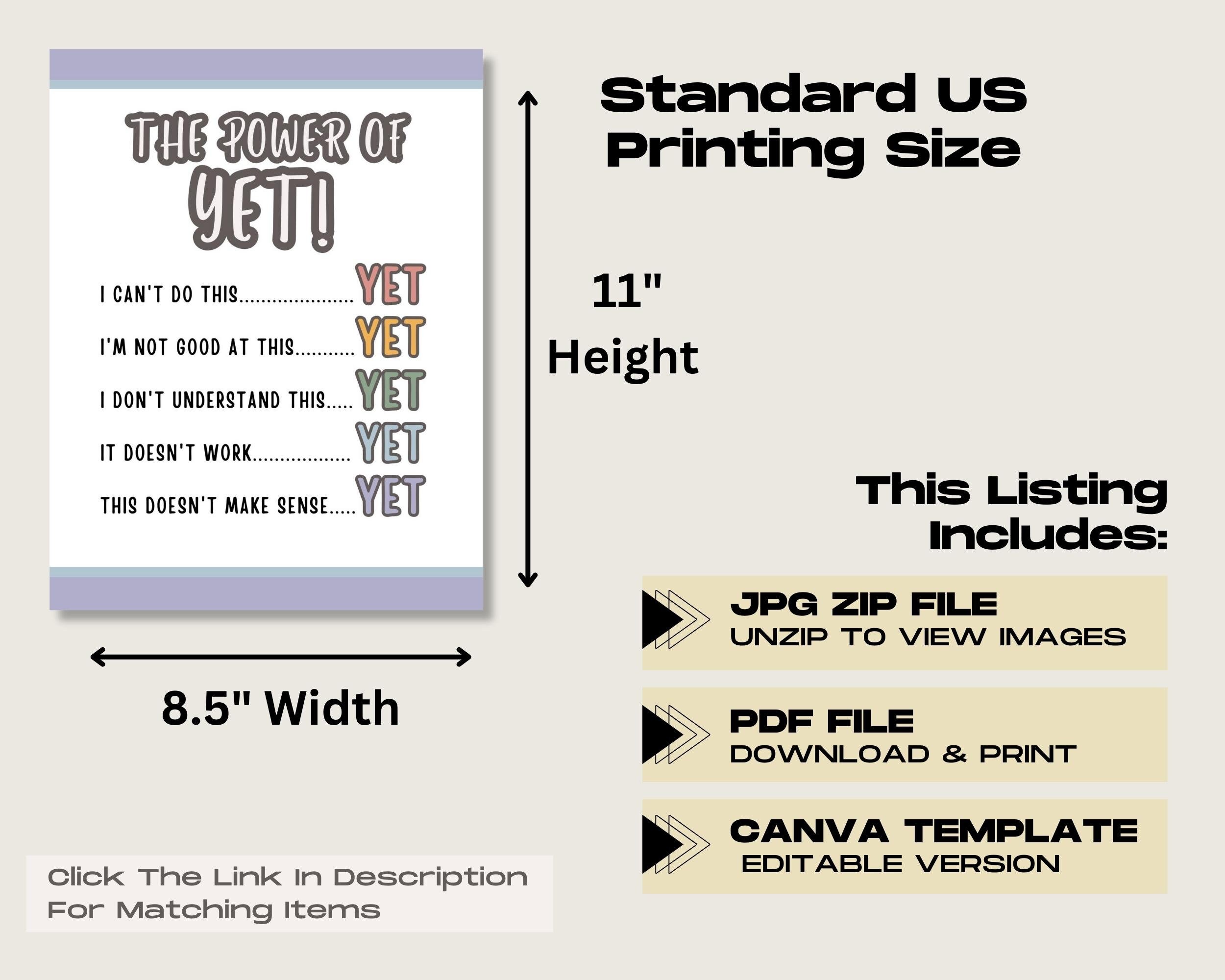 Calming Corner Posters, Editable Canva Template, Boho Elementary ...