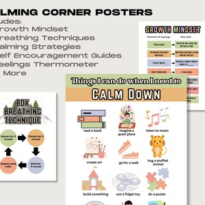 Calming Corner, Printable & Editable Calming Posters, Breathing ...