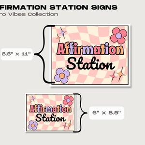 Retro Affirmation Station Printable, Editable Affirmation Posters ...