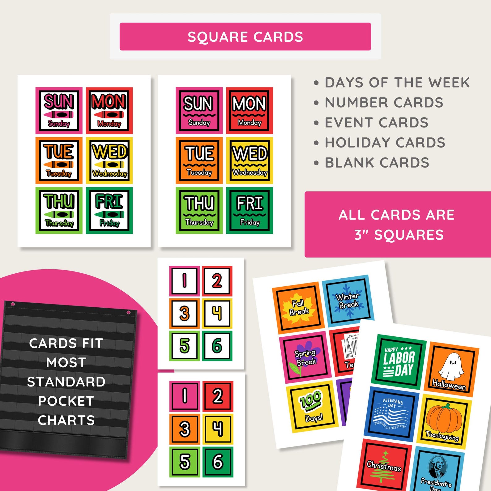 Rainbow Crayon Classroom Calendar Bundle: Printable Teacher Resources ...