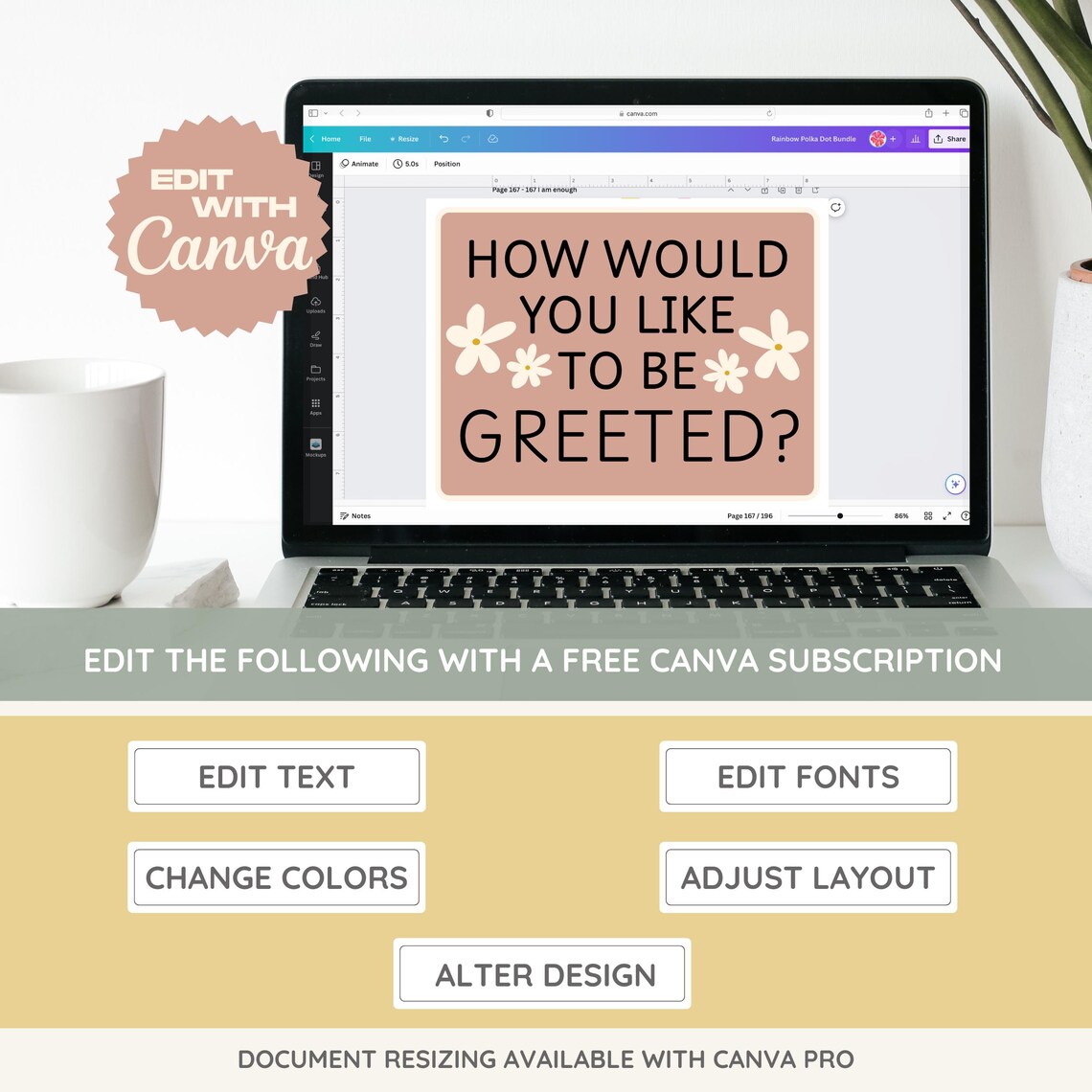 Boho Visual Classroom Greetings Display, Printable Morning Greeting ...