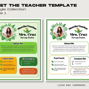 Jungle Meet the Teacher Printable, Editable Teacher Introduction ...