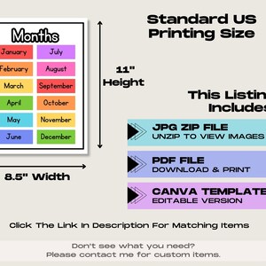 Rainbow Classroom Decor: Educational Posters Bundle (digital Download ...