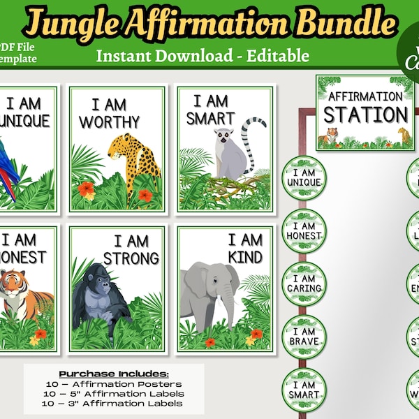 Jungle Animal Decor - Etsy