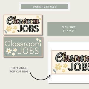 Boho Classroom Jobs Display, Printable Student Helpers Bulletin Board ...