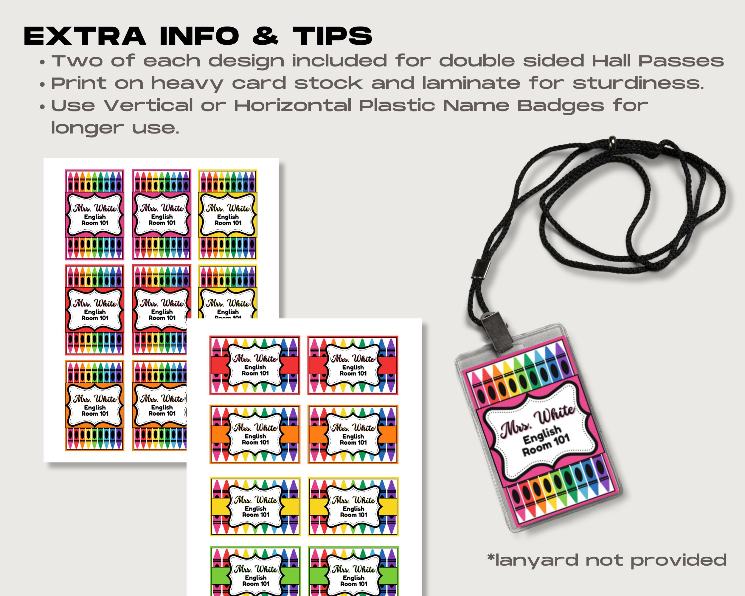 Printable Rainbow Teacher Hall Pass, Custom Editable Hall Passes for ...