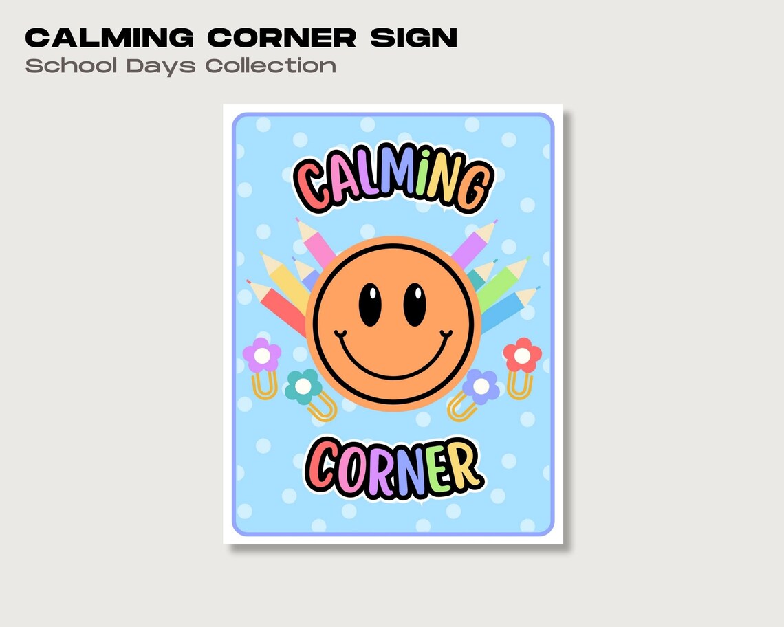 Rainbow Calming Corner Posters, Printable & Editable Breathing ...