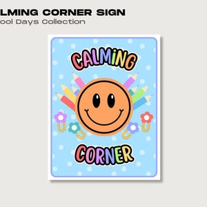 Rainbow Calming Corner Posters, Printable & Editable Breathing ...
