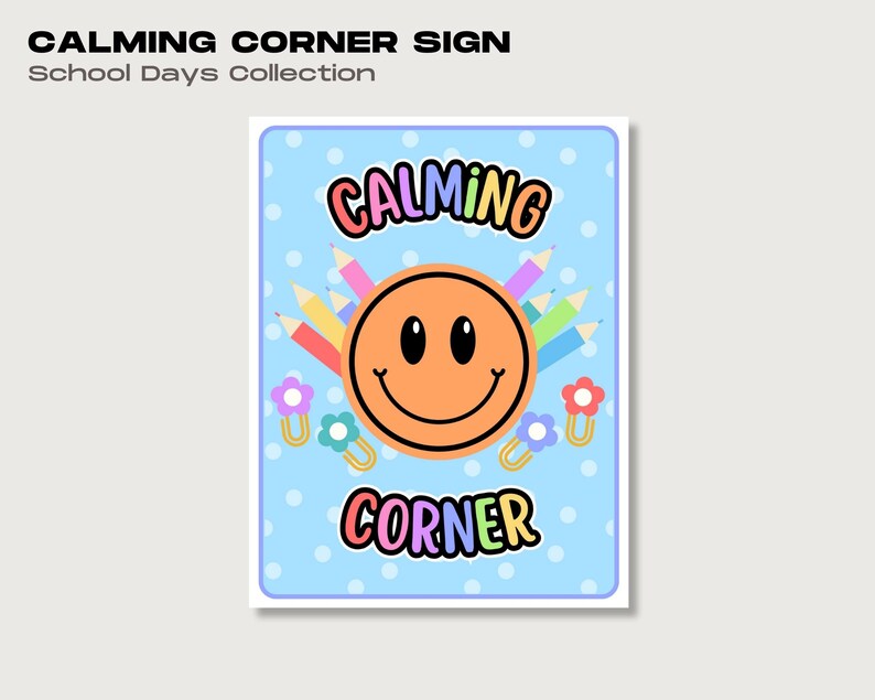 Rainbow Calming Corner Posters, Printable & Editable Breathing ...