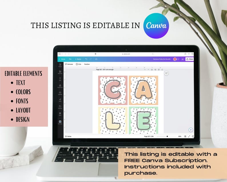 Calming Modern Classroom Calendar Bundle, Printable & Editable Calendar ...
