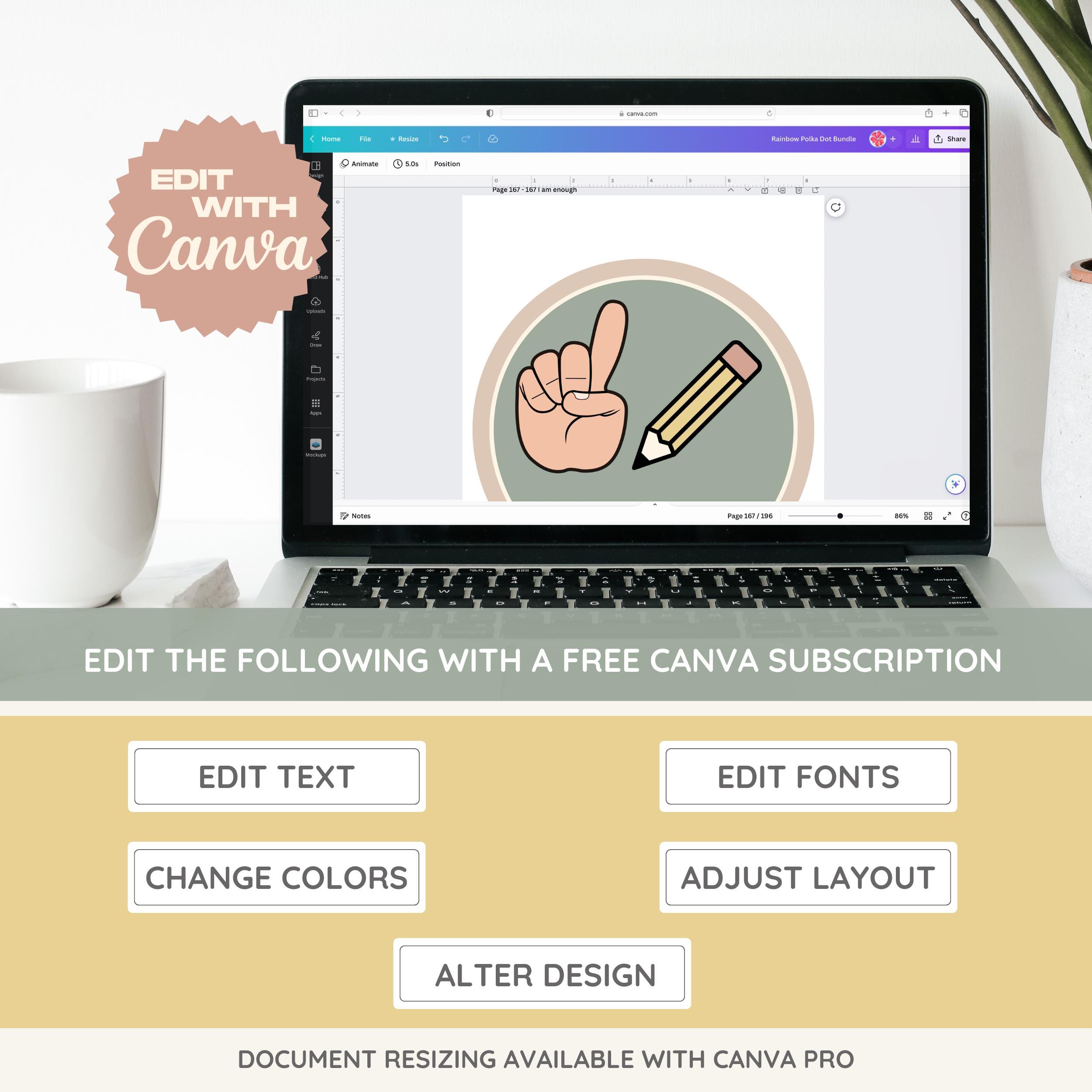 Boho Class Hand Signals Display, Printable Hand Signs Kit, Editable ...