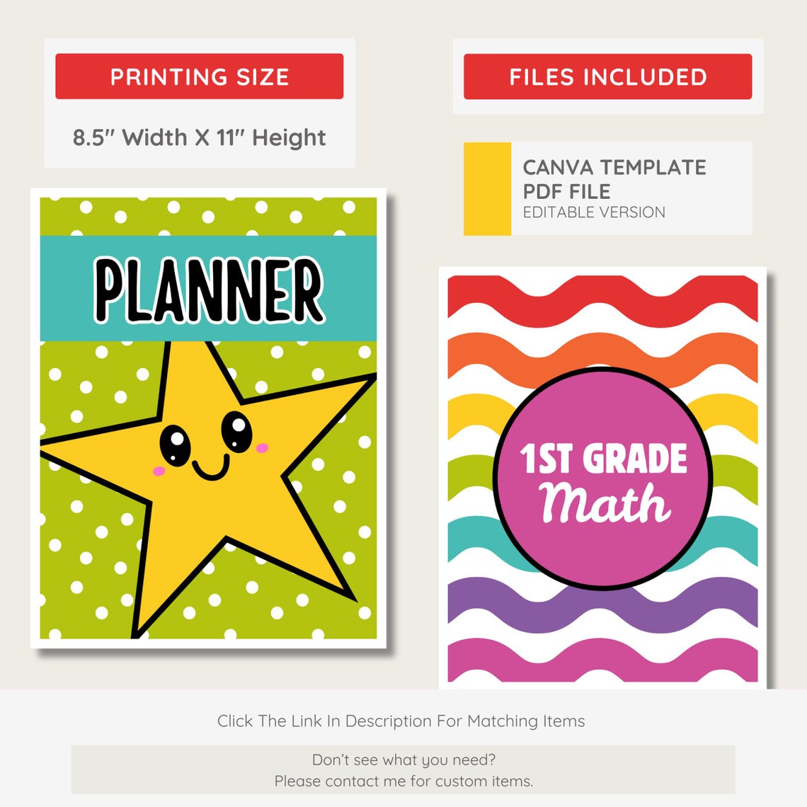 Rainbow Teacher Binder Covers: Editable Classroom Decor (canva Template ...