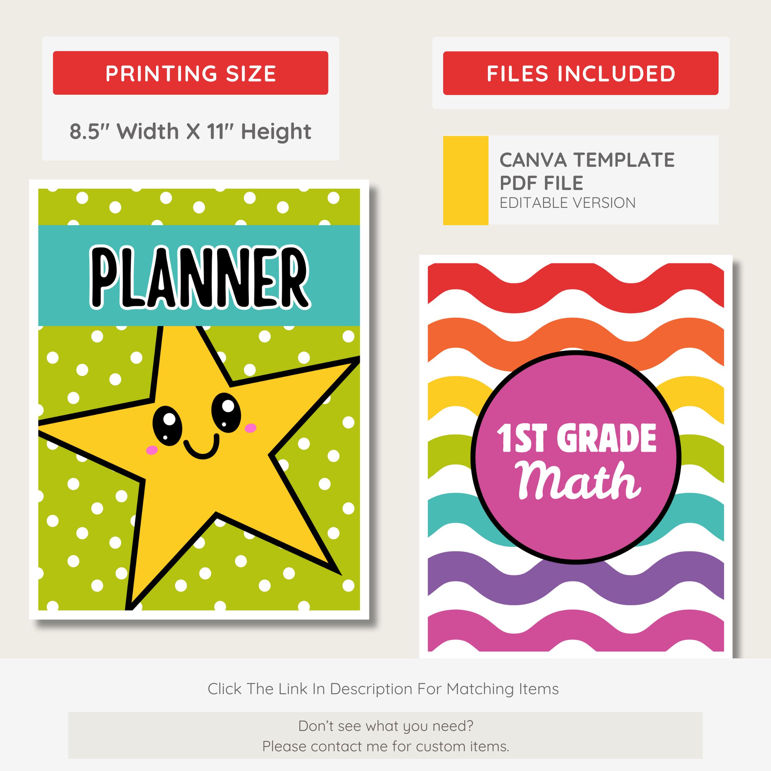 Rainbow Teacher Binder Covers: Editable Classroom Decor (canva Template ...