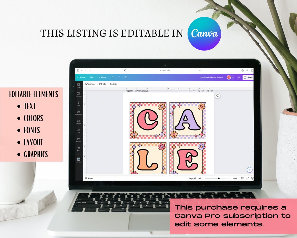 Retro Calendar Bundle, Editable Complete Calendar, Weather Station ...