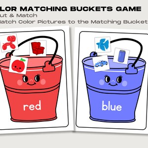 Color Matching Activity for Kids, Color Sorting Game, Printable ...