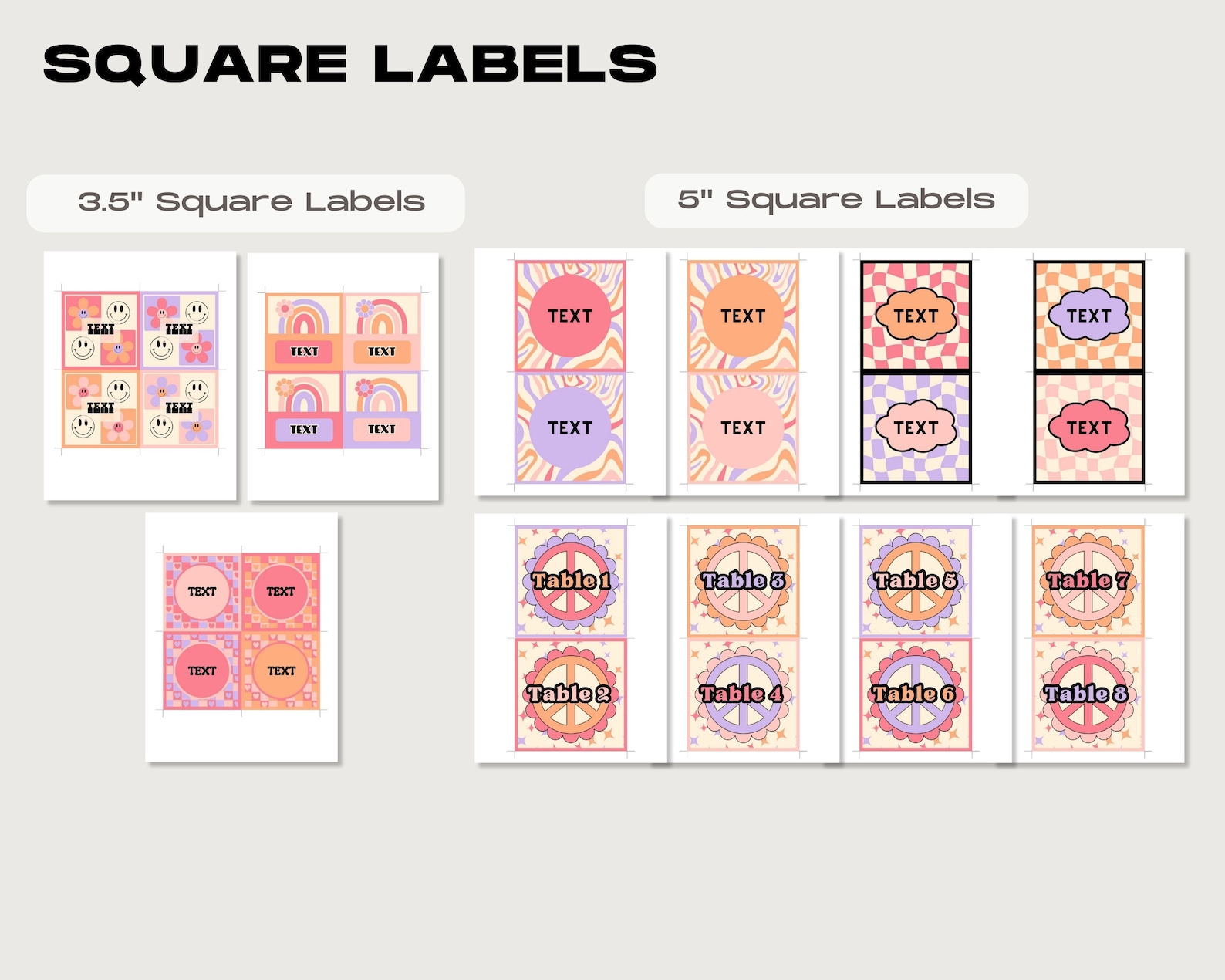 Retro Printable Labels, Editable Classroom Labels, Groovy Labels ...